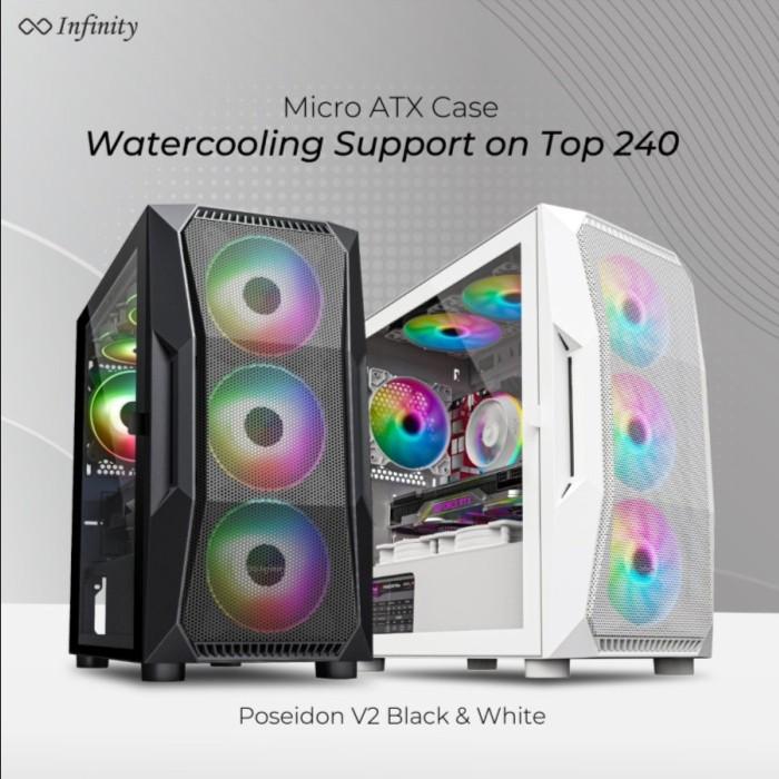 Casing Infinity POSEIDON V2 – mATX Gaming Case – INCLUDE 3 FAN – Expert ...